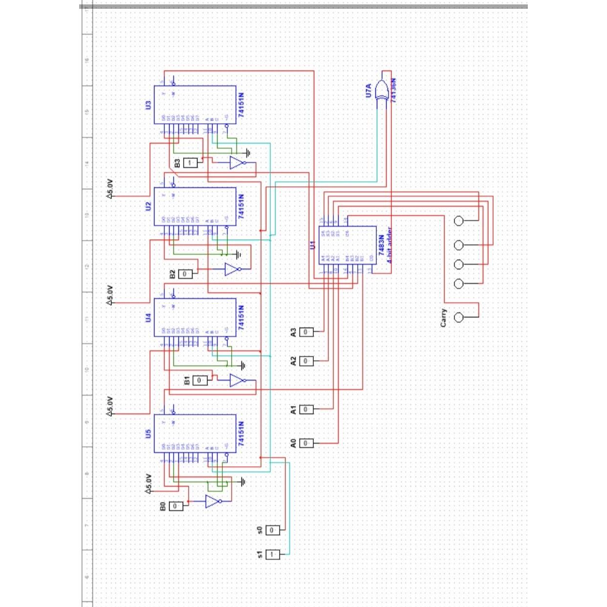 Solved This circuit now 4 ﻿bit ALU and it do S1 ﻿S00 0 | Chegg.com
