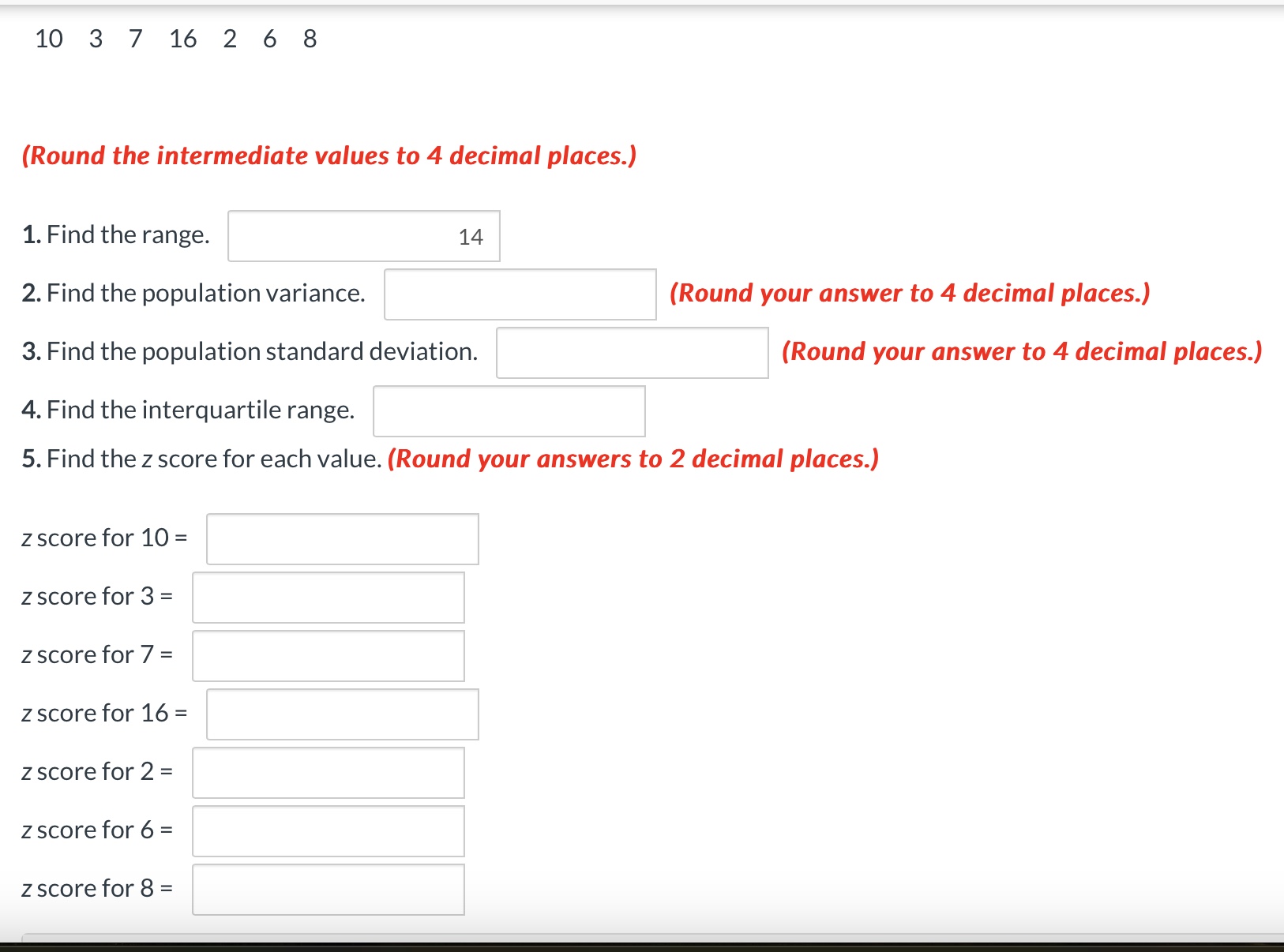 Solved a data set contains the following seven | Chegg.com