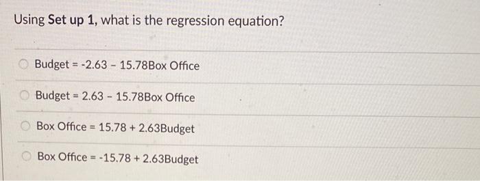 Solved Set up 1: Figure 1 shows the box office revenue (Box | Chegg.com