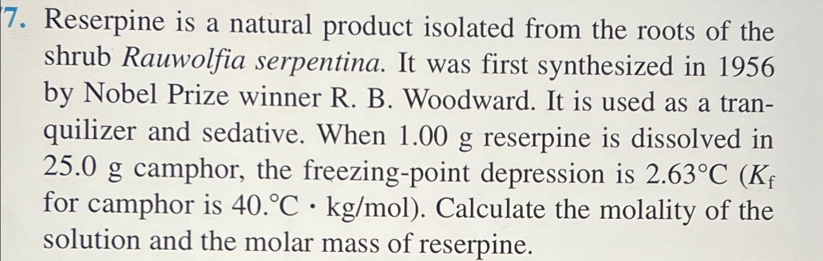 Solved Reserpine is a natural product isolated from the | Chegg.com