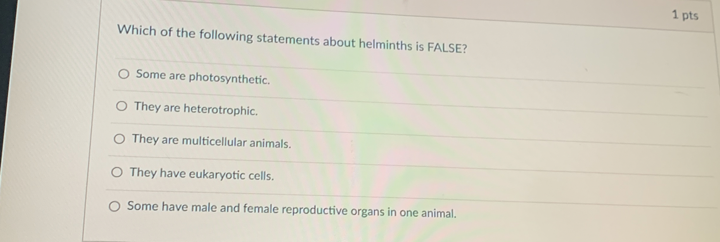 Solved 1 ﻿ptsWhich of the following statements about | Chegg.com