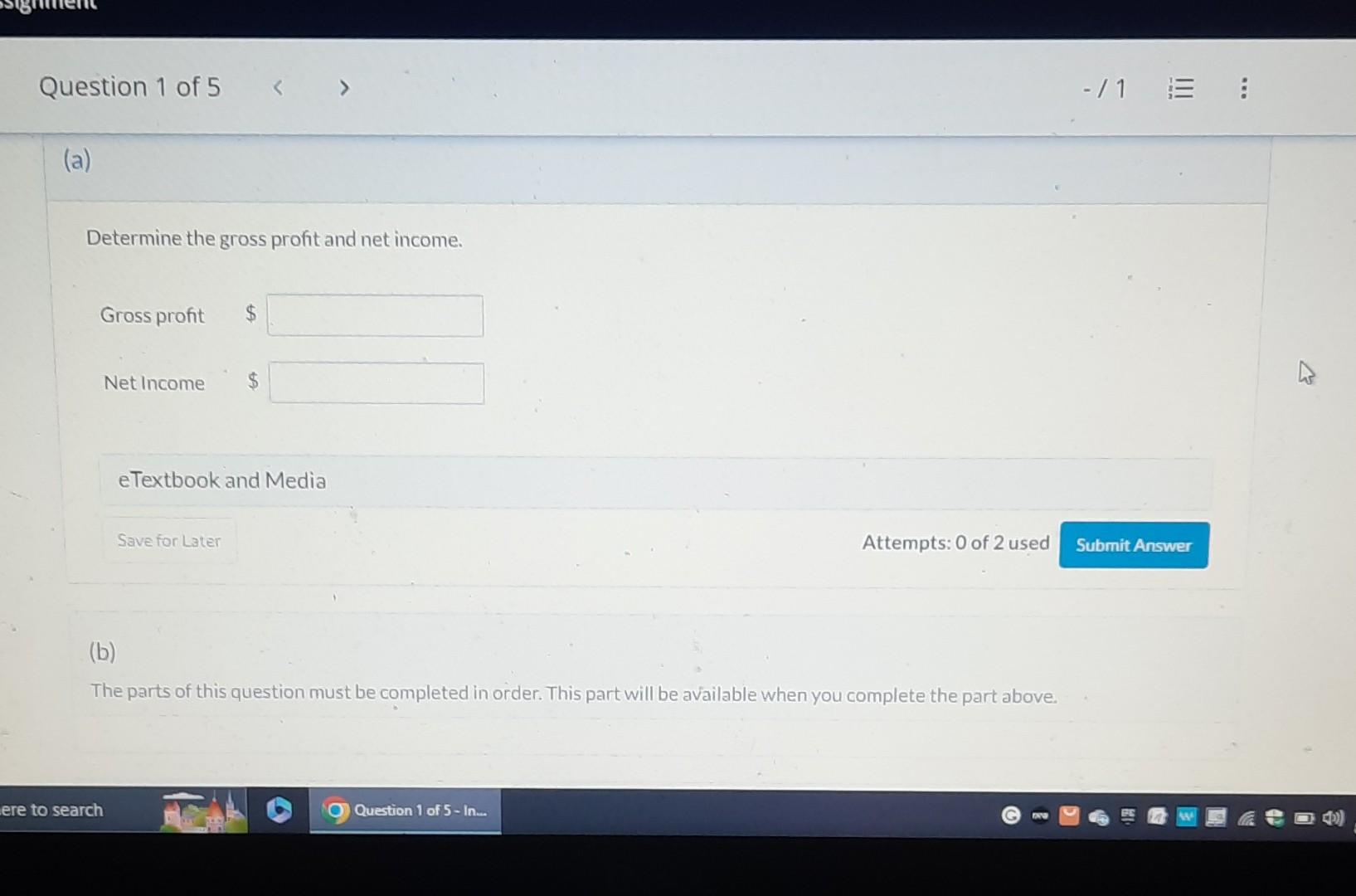Solved Current Attempt in Progress The following data was | Chegg.com