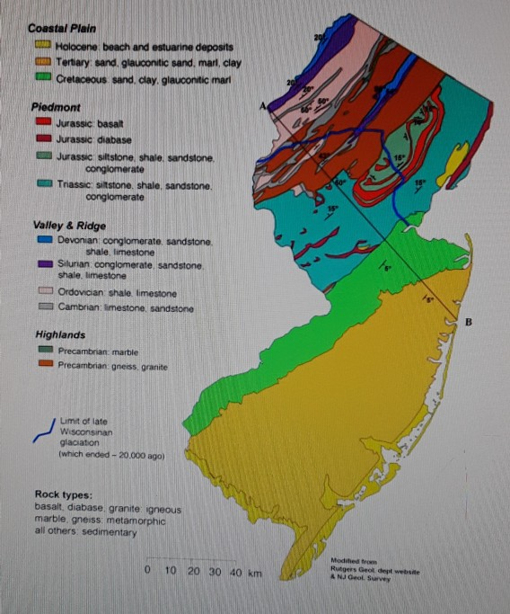Part 1 Horizontal strata The map on the next page | Chegg.com
