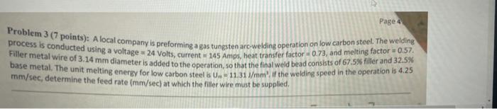 Solved Problem 3 (7 points): A local company is preforming a | Chegg.com