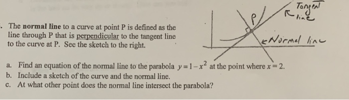 Solved Tangent 5. The normal line to a curve at point P is | Chegg.com