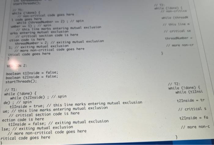 Solved Below is the pseudocode of the first two versions of | Chegg.com