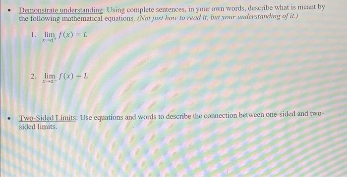 Solved - Demonstrate understanding: Using complete | Chegg.com