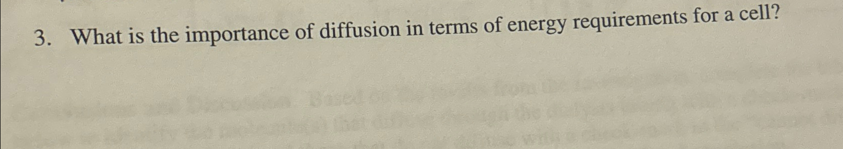 Solved What is the importance of diffusion in terms of | Chegg.com
