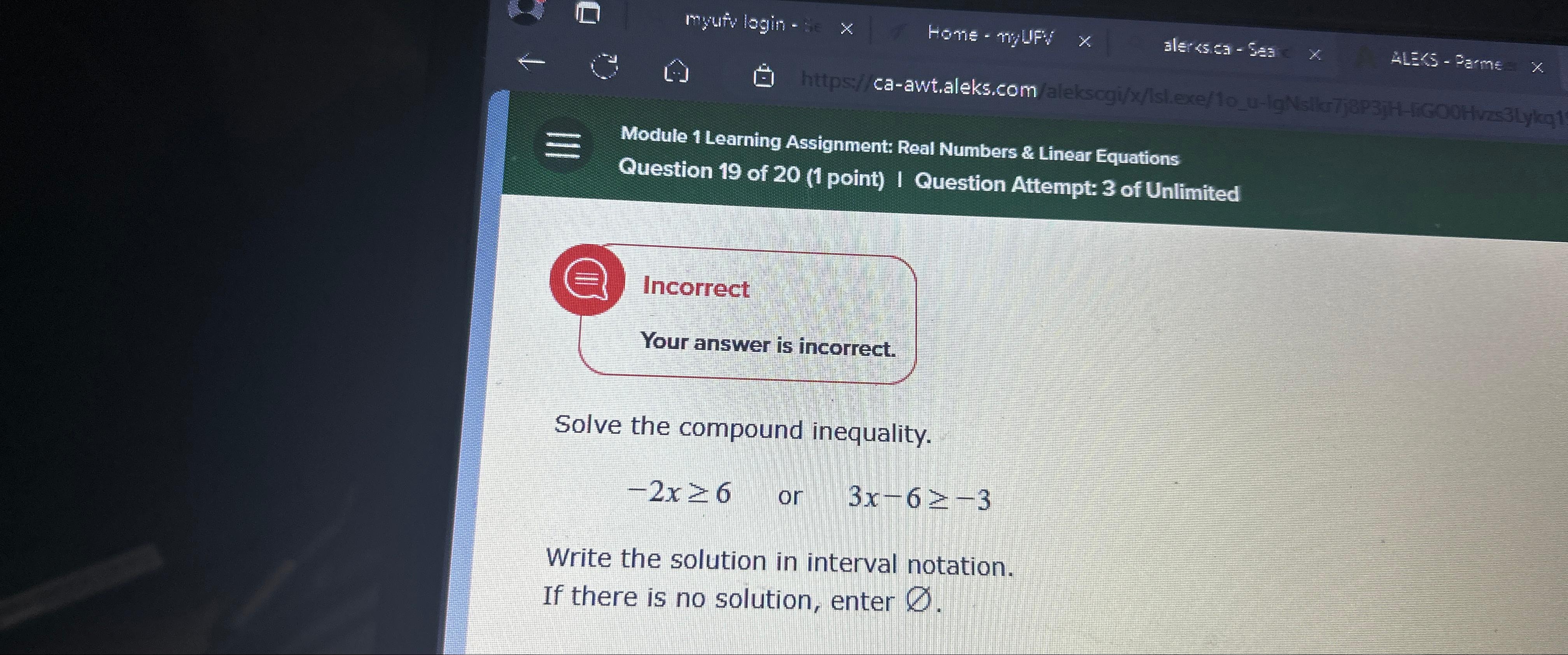 Solved Module 1 ﻿Learning Assignment: Real Numbers & Linear | Chegg.com