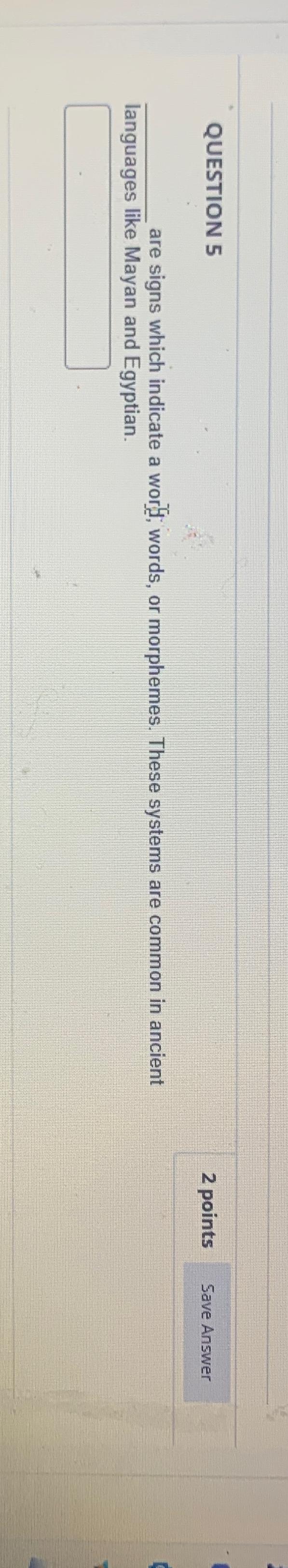 Solved QUESTION 52 ﻿pointsare signs which indicate a word, | Chegg.com