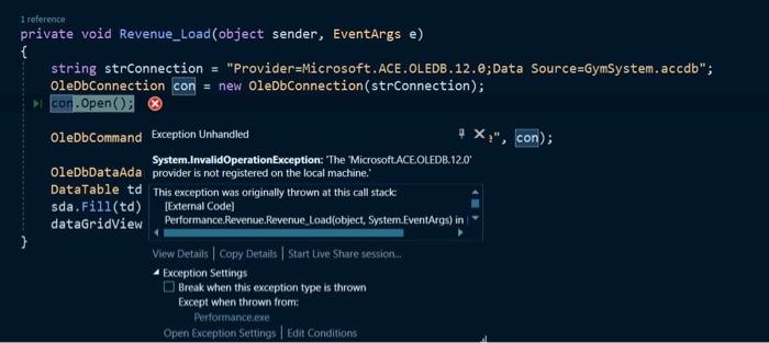 Solved 1 reference private void Revenue_Load(object sender, | Chegg.com