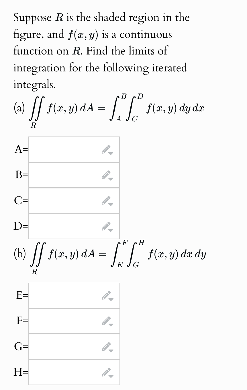 Solved Suppose R is ﻿the shaded region in ﻿thefigure, and | Chegg.com