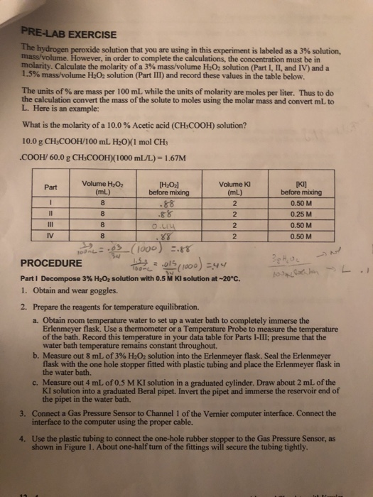 Solved i need help to fill those tables for my lab report | Chegg.com
