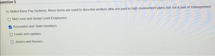 Solved In Skilled Base Pay Systems, these terms are used to | Chegg.com