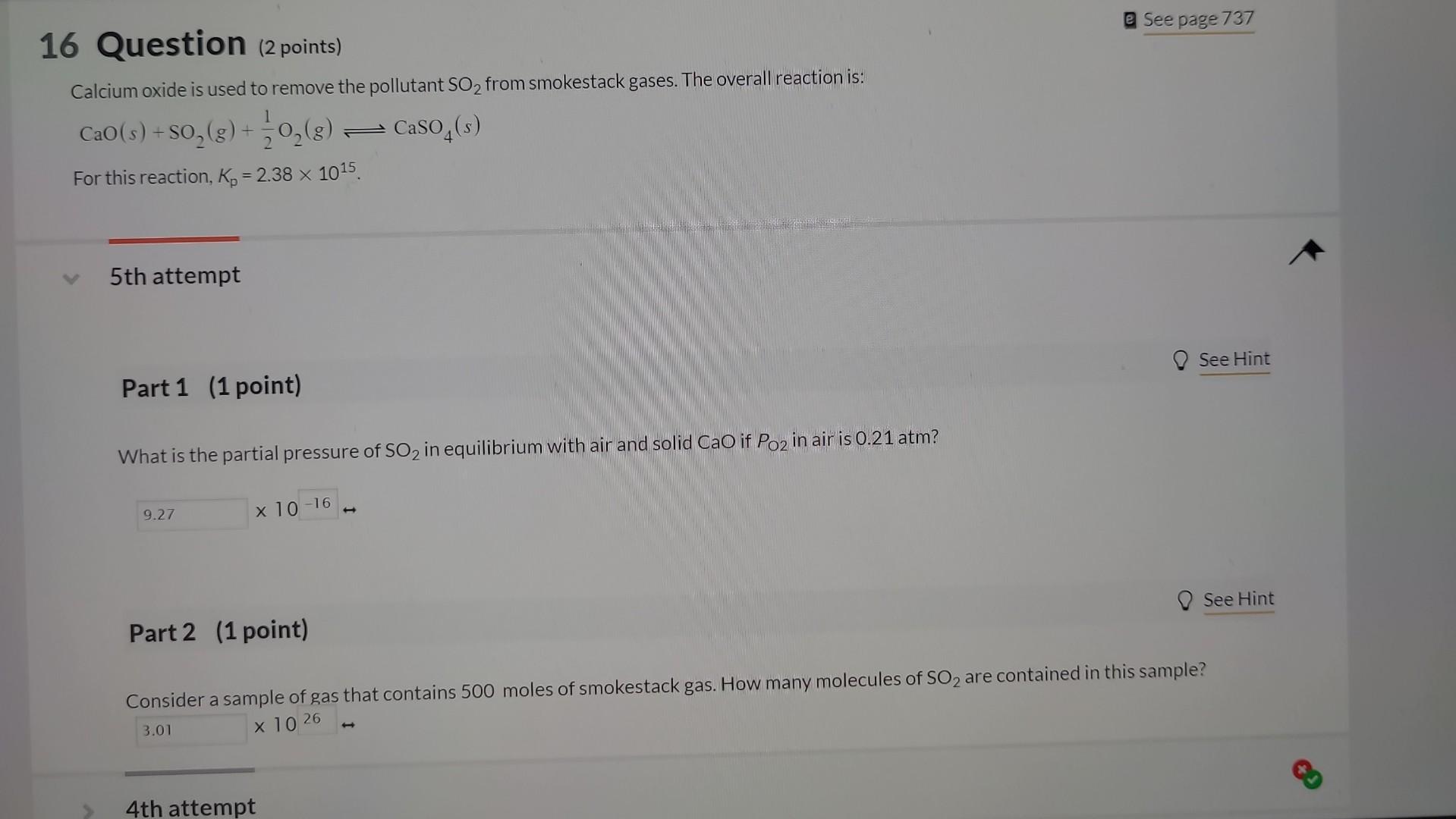 Solved need help on part 2 please! part 1 is correct however | Chegg.com