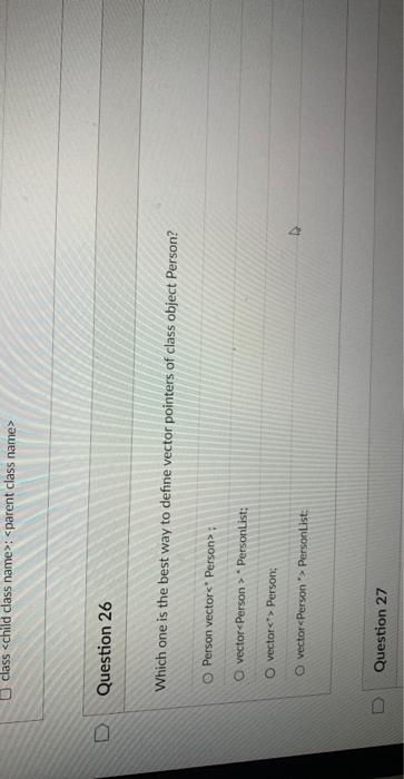 Solved What is the syntax of creating Inheritance in C++ ? | Chegg.com