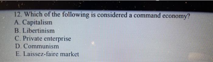 Solved 12. Which of the following is considered a command | Chegg.com