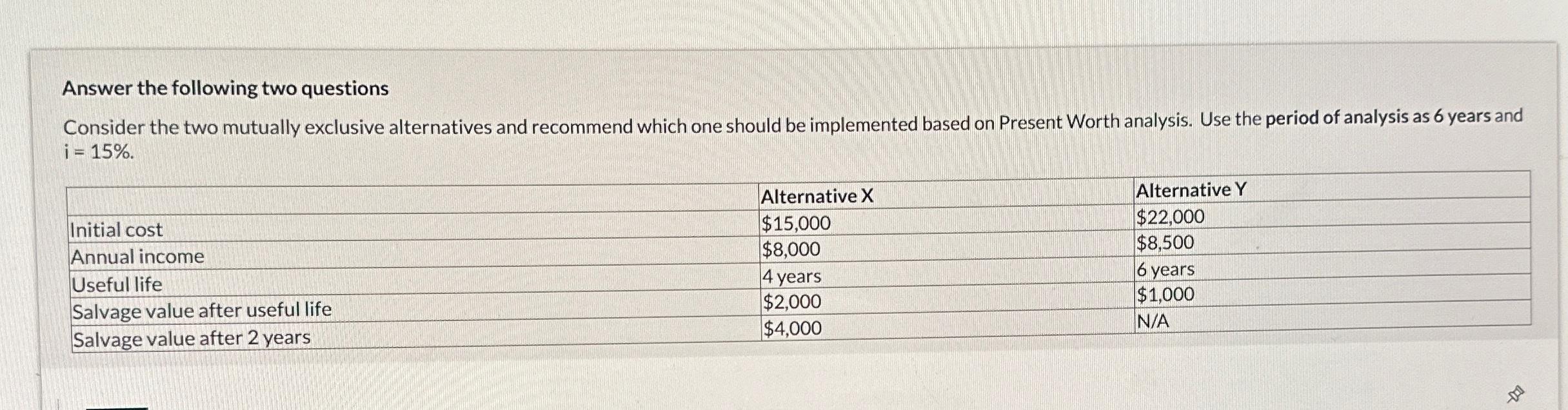 Solved Answer the following two questionsConsider the two | Chegg.com