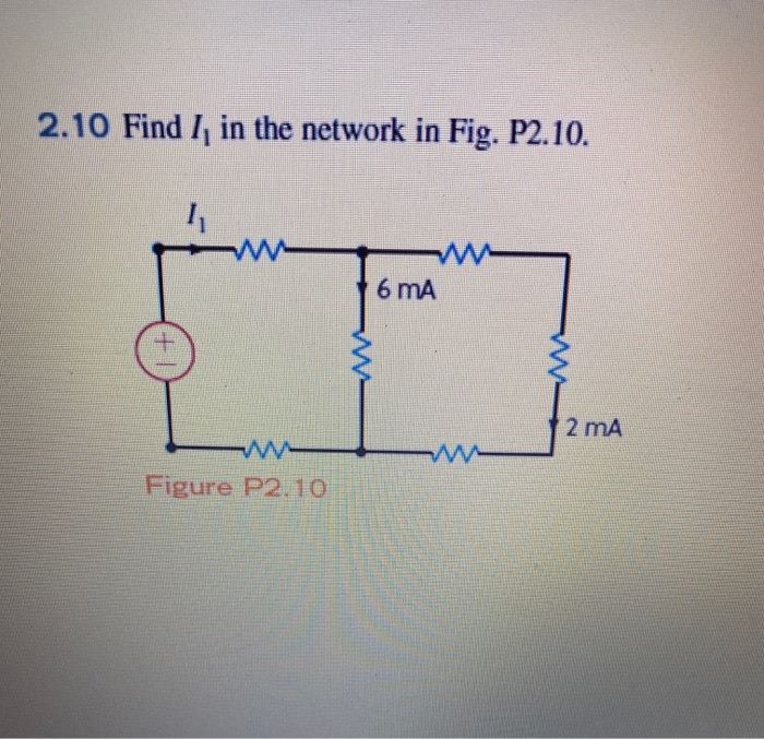 Solved 2.10 Find 1, in the network in Fig. P2.10. I= 16 mA 2 | Chegg.com