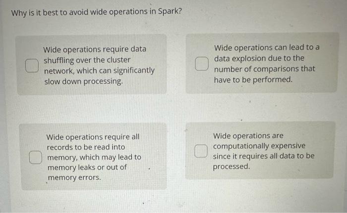 Solved There are three ways in which Spark | Chegg.com