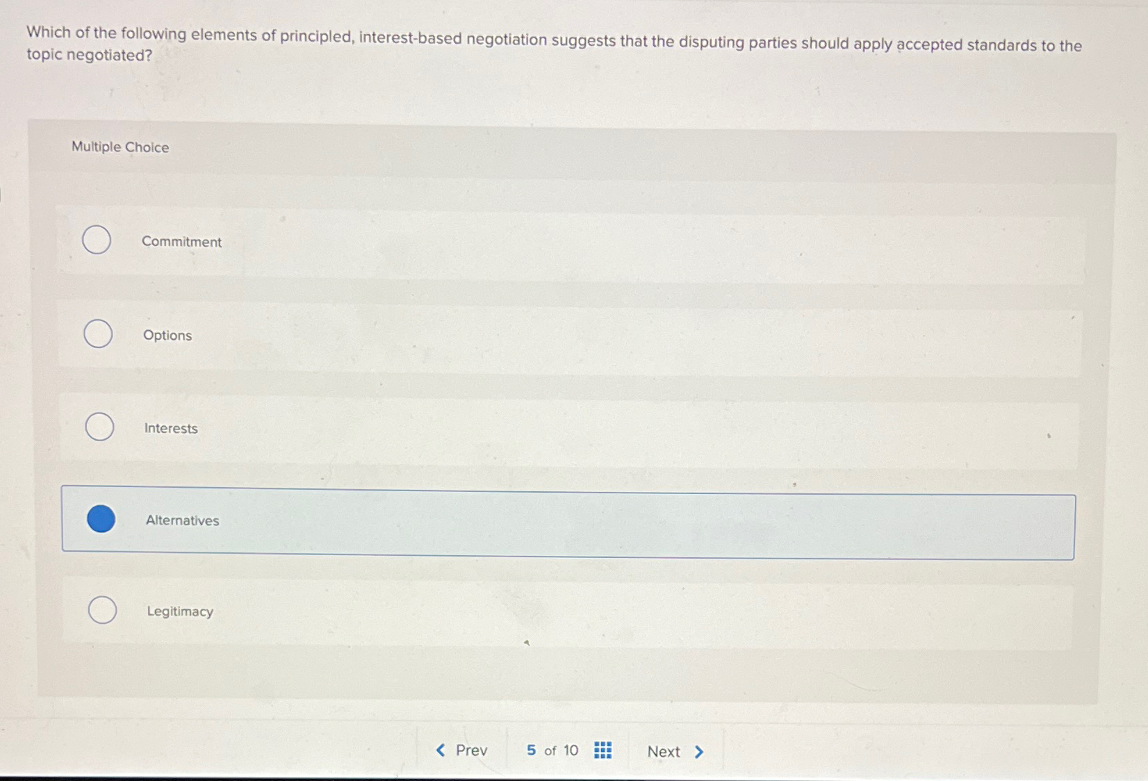 Solved Which of the following elements of principled, | Chegg.com