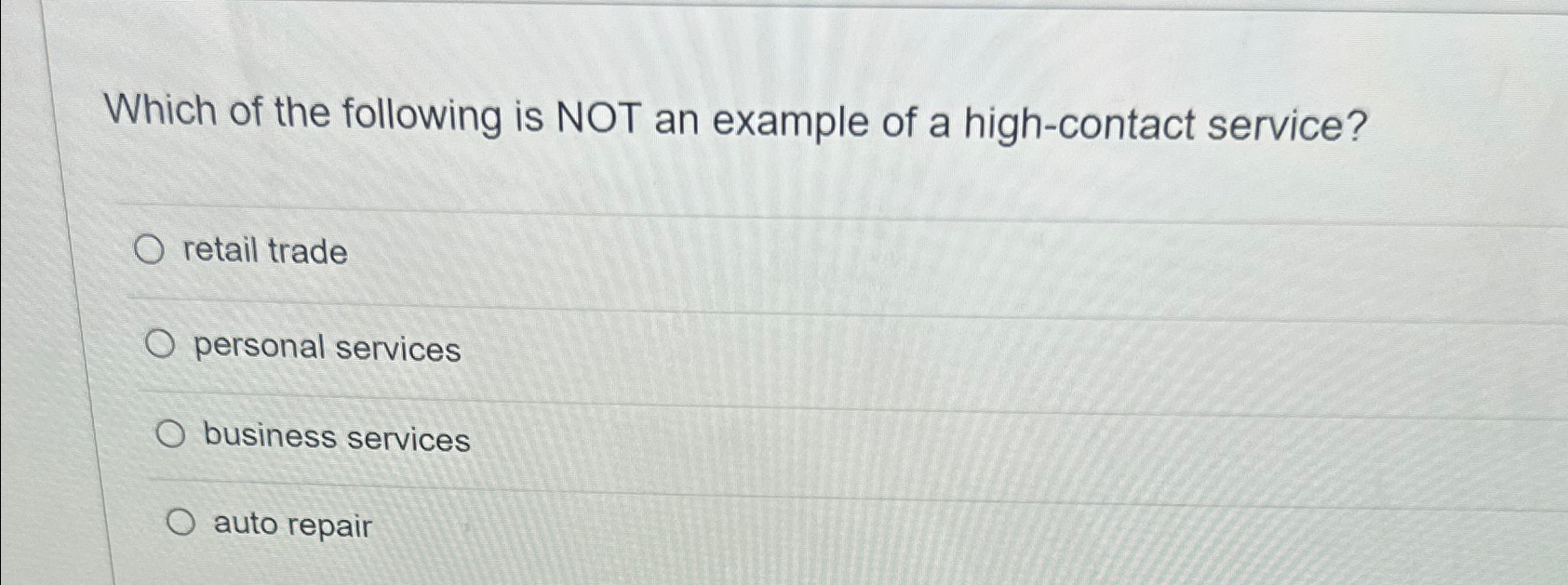 Solved Which of the following is NOT an example of a | Chegg.com