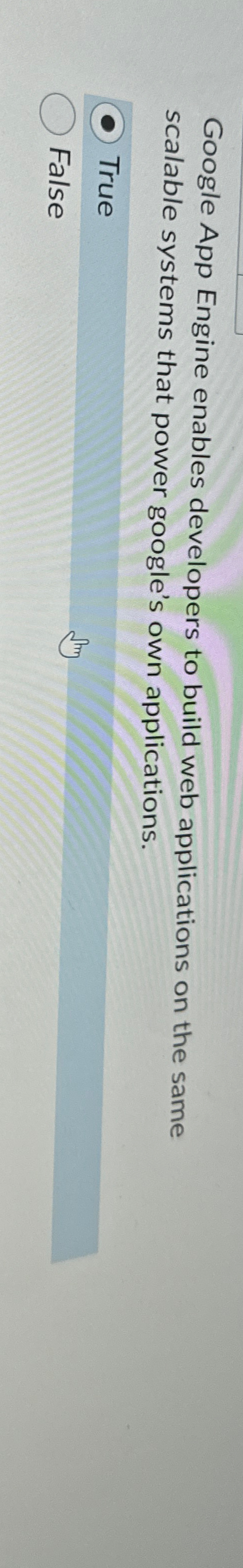 Solved Google App Engine enables developers to build web | Chegg.com