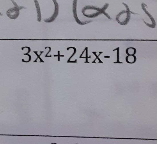 Solved 3x2+24x-18 | Chegg.com