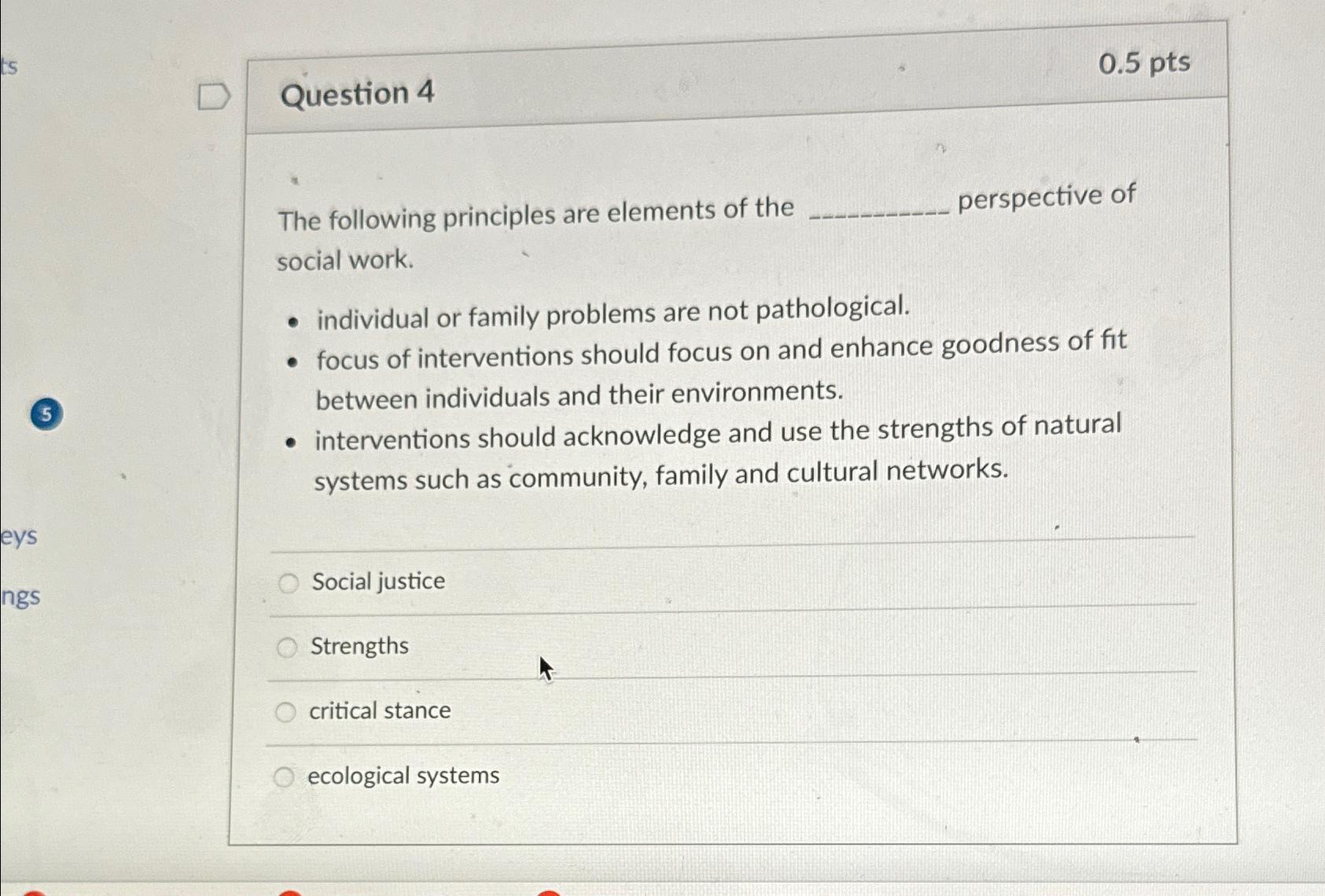 Solved Question 40.5ptsThe following principles are elements | Chegg.com