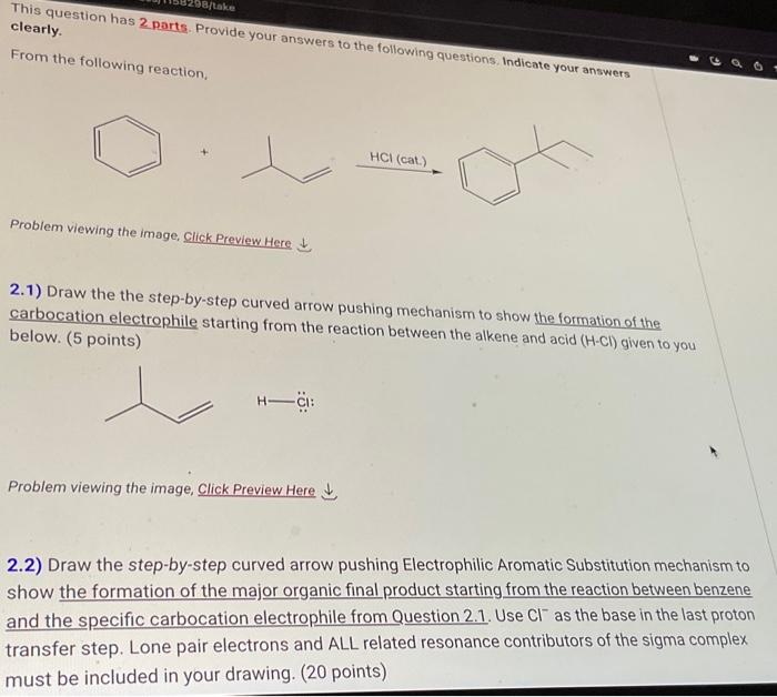 Solved This question has 2 parts. Provide your answers to | Chegg.com