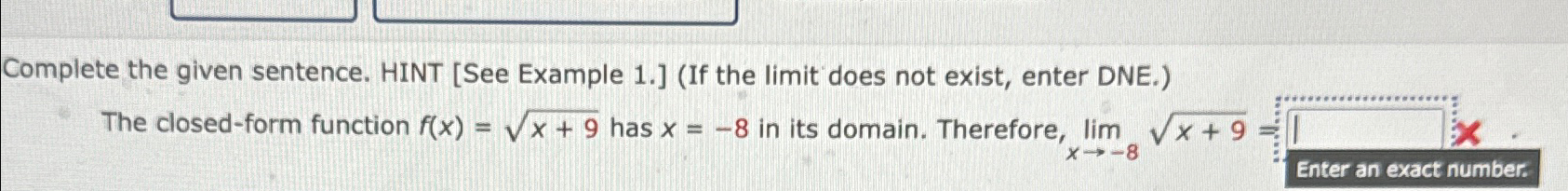Solved Complete the given sentence. HINT [See Example | Chegg.com