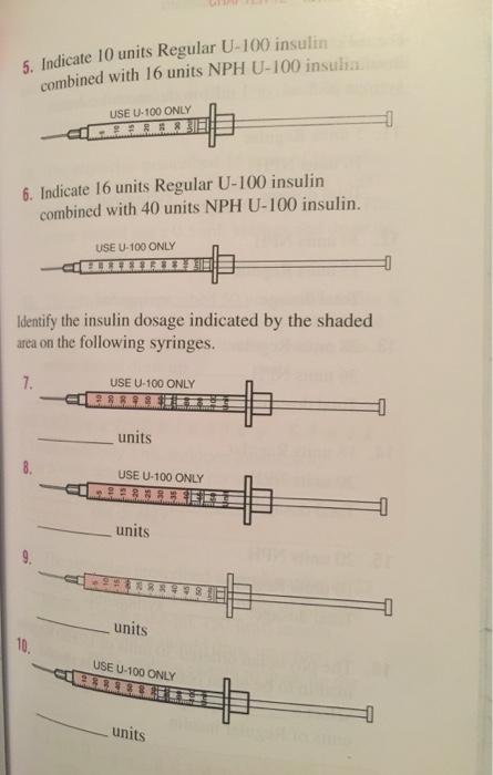 Solved Look at the following syringes and identify the comme | Chegg.com