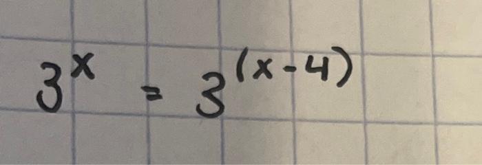 Solved 3x=3(x−4) | Chegg.com