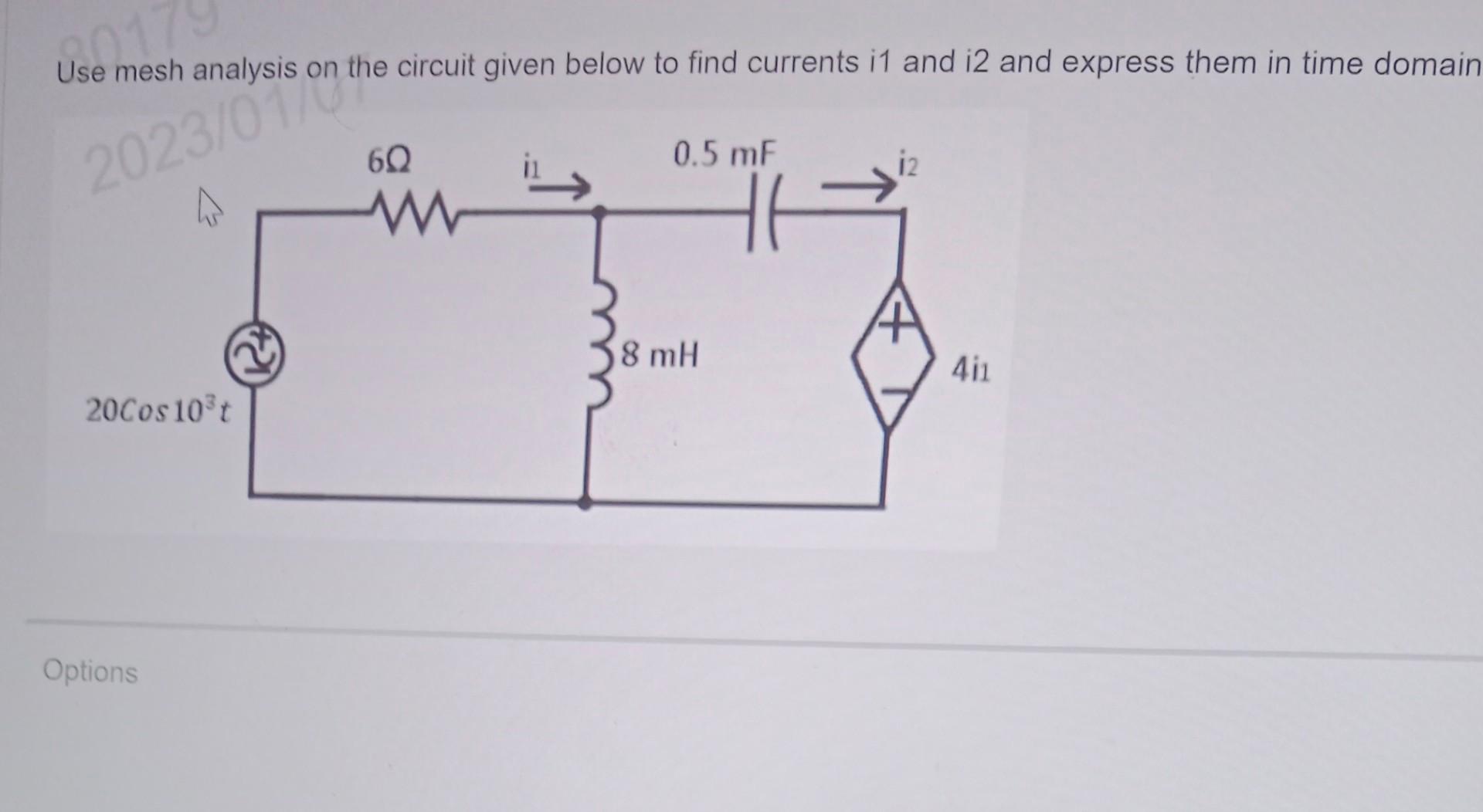 Solved Use mesh analysis on the circuit given below to find | Chegg.com