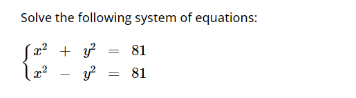 Solved Solve The Following System Of