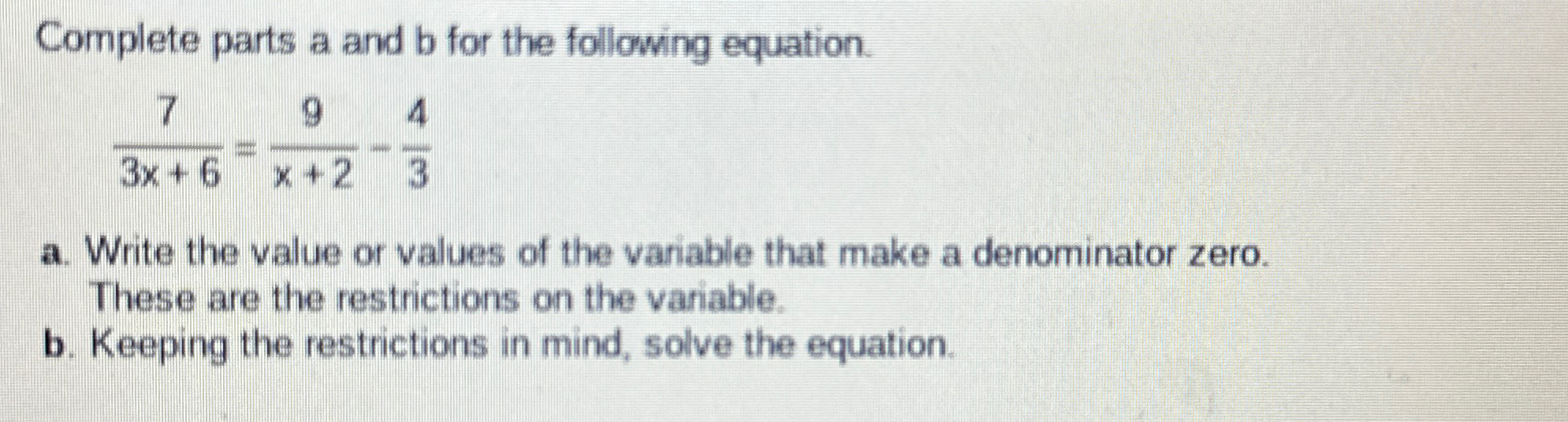 Solved Complete parts a and b ﻿for the following | Chegg.com