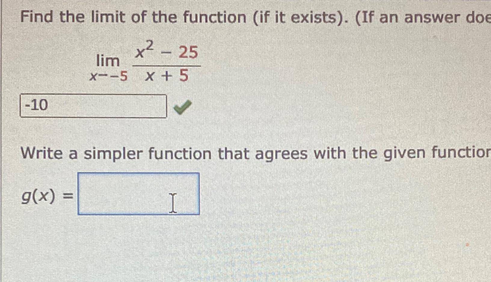Solved Find the limit of the function (if it exists). (If an | Chegg.com