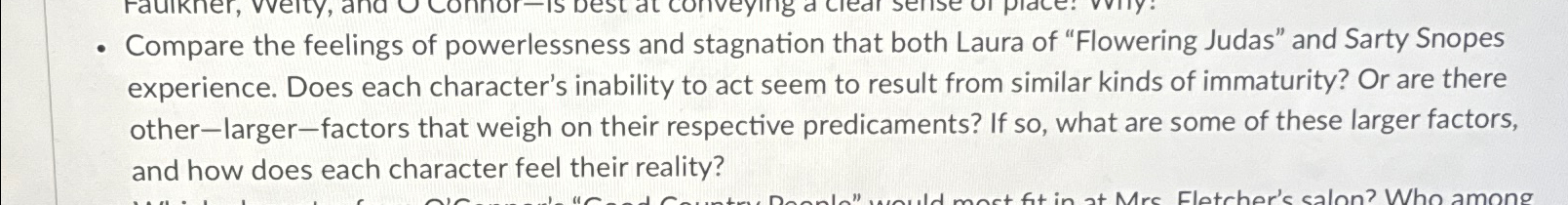 Solved Compare the feelings of powerlessness and stagnation | Chegg.com