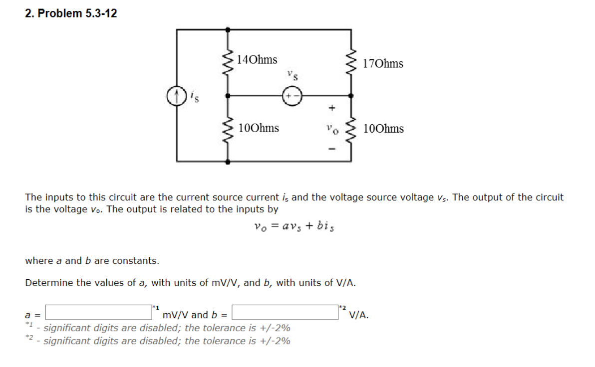 Solved Problem 5.3-12The inputs to this circuit are the | Chegg.com Solved Problem 5.3-12The inputs to this circuit are the | Chegg.com