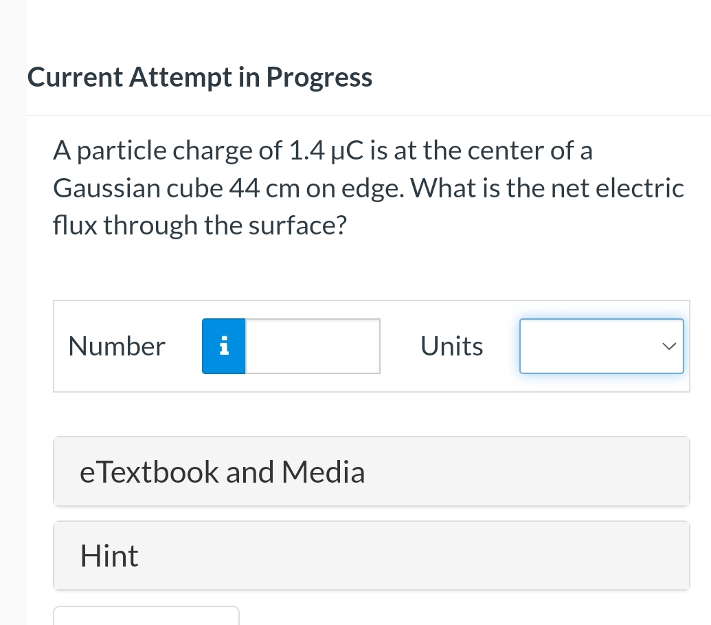 Solved Current Attempt in ProgressA particle charge of 1.4μC | Chegg.com
