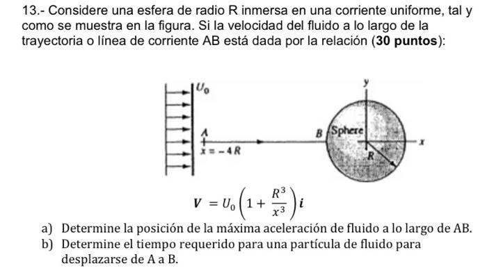 Solved 13.- Considere una esfera de radio R inmersa en una | Chegg.com