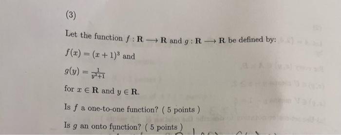 Solved Let The Function F R R And G R R Be Defined By