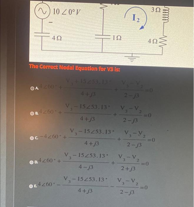 Solved For the Circuit given below: The Correct Nodal | Chegg.com