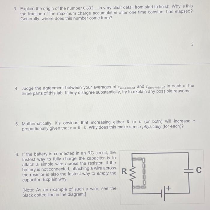 Solved Part 1: Charging Measure τ for an RC circuit with a | Chegg.com