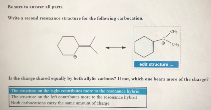 Solved Be sure to answer all parts. Write a second resonance | Chegg.com