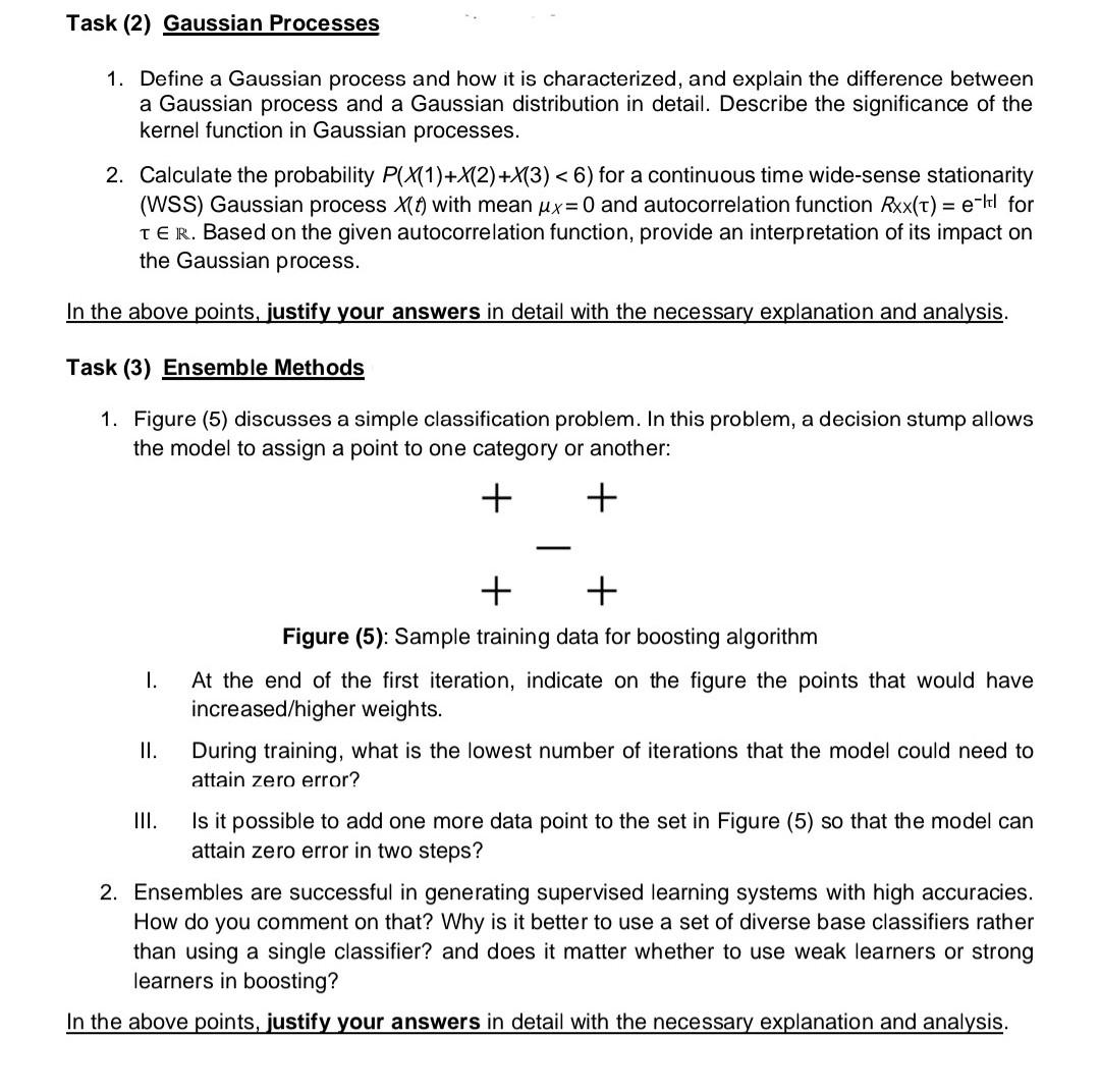Solved 1. Define a Gaussian process and how it is | Chegg.com