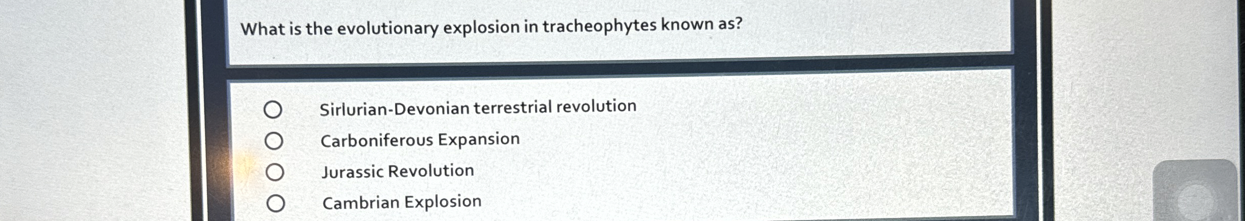 Solved What is the evolutionary explosion in tracheophytes | Chegg.com