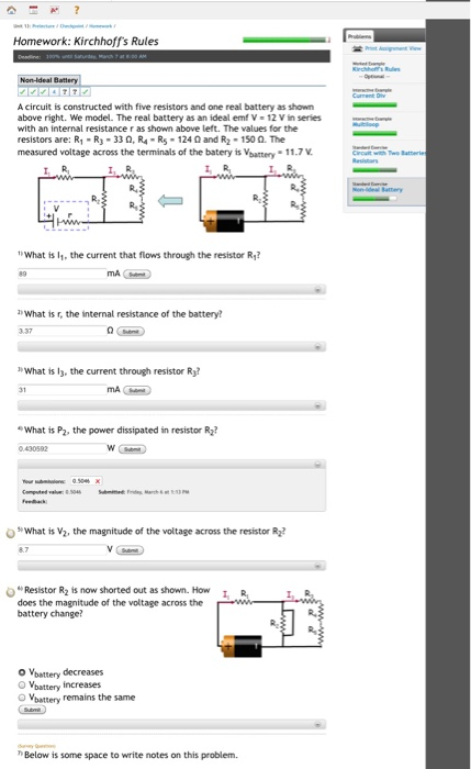 Solved Pls help with Excercise 4 I have tried (I3-I1)^2*R2 | Chegg.com