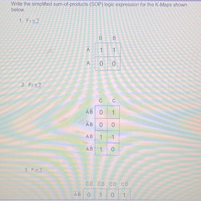 Solved Write the simplified sum-of-products (SOP) logic | Chegg.com