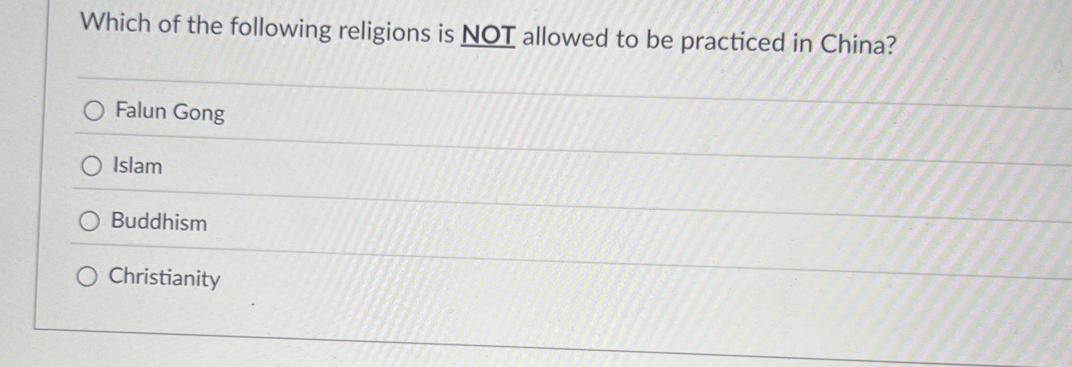 Solved Which of the following religions is NOT allowed to be | Chegg.com